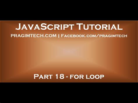 For Loop In JavaScript YouTube