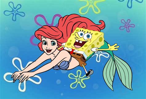 Spongebob Ride Ariel By Leonsart933838 On Deviantart