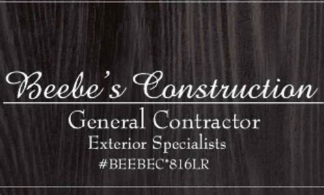 Beebes Construction Home