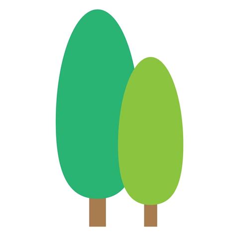 Premium Vector Trees Simple Flat Style Icon
