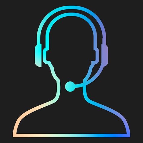 Premium Photo Assistance Icon Hologram Concept