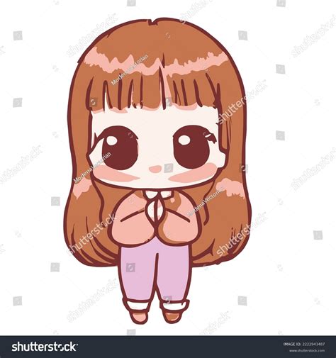 Cute Girl Vector Illustration Vector Cartoon Stock Vector Royalty Free