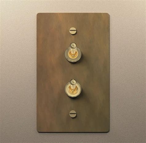 Retro Toggle Light Switch Vintage Brass Finish For Home Lighting Etsy