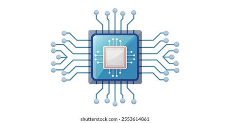 Artificial Intelligence Ai Processor Chip Icon Stock Vector Royalty