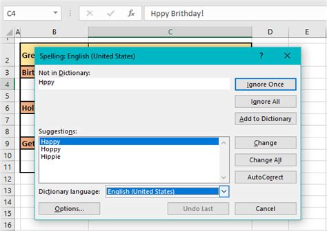 Spell Check In Excel Shortcuts Settings Customizations