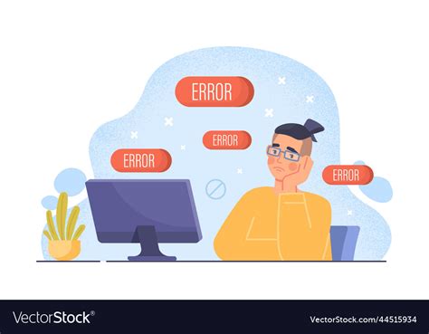 computer error concept royalty free vector image