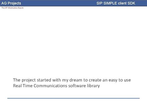 Ag Projects Sip Simple Client Sdk The Sip