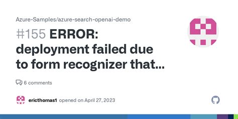 error deployment failed due to form recognizer that was soft deleted · issue 155 · azure