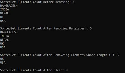 Generic Sortedset Collection Class In C Dot Net Tutorials