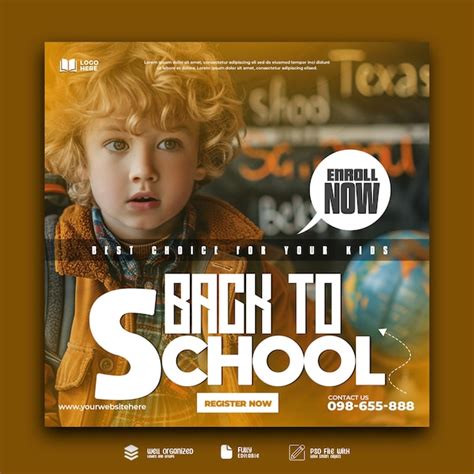 Premium Psd Back To School Social Media Instagram Fb Post Template