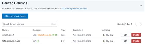 Manage Environment Calculated Fields Honeycomb