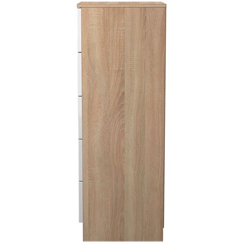 Milan 5 Drawer Bedside Cabinet Ready Assembled