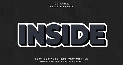 Premium Vector Editable Text Style Effect Inside Text Style Theme