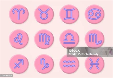 조디악 사인 3d 아이콘 세트 별자리 점성술 다채로운 기호 벡터 그림입니다 점성술 기호에 대한 스톡 벡터 아트 및 기타 이미지 점성술 기호 0명 12 Istock