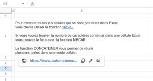 Insérer Plusieurs Hyperliens Dans une Cellule Dans Excel et Google Sheets Automate Excel