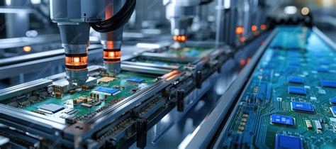 Premium Photo Component Installation And Quality Control Of Circuit Board Fully Automated Pcb