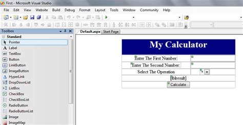 A Simple Calculator Computer Programming Languages Asp Net Tutorials Database Sql Queries