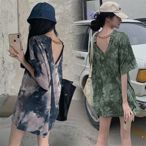 Shinee11 เสื้อยืดแขนสั้นผู้หญิง พร้อมโซ่ Oversize เสื้อยืดสตรีท ฮิปฮอป Shopee Thailand