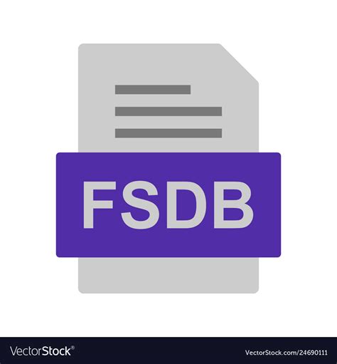 Fsdb File Document Icon Royalty Free Vector Image