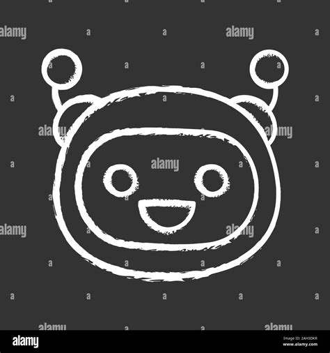 Chalk Chatbot Icône Talkbot Rire Chat Bot Robot Moderne Assistant Virtuel Agent