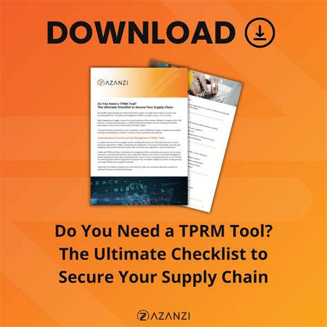 Free Checklist Do You Need A Tprm Tool Azanzi Third Party Risk Management