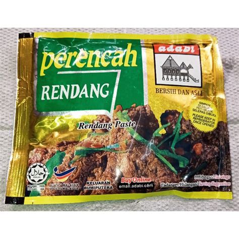 Perencah Rendang Adabi 120grendang Adabi Paste 120g Shopee Malaysia