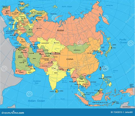 Political Map Of Eurasia