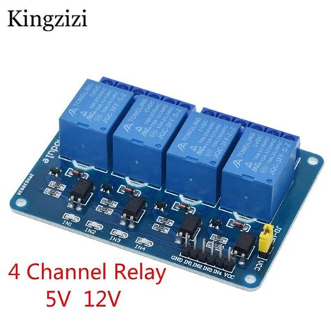 5v 12v 4 ช่องโมดูลรีเลย์โล่สําหรับ Arduino Arm Pic Avr Dsp อิเล็กทรอนิกส์ Optocoupler รีเลย์