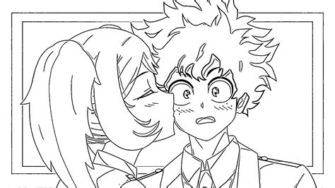 Coloring Page My Hero Academia Kiss Print