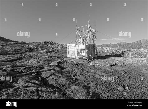 Interior Of Pico Crater With Small Meteorological Station In The Azores Archipelago Portugal