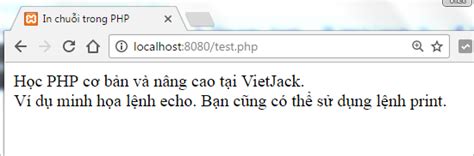 In chuỗi trong PHP