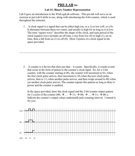 Solved Pre Lab For Lab 1 Binary Number Representation Lab