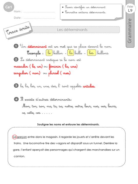 Ce1 Trace Ecrite Determinant Pdf