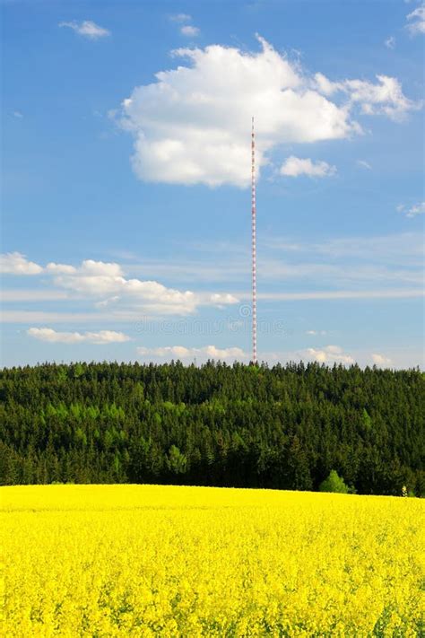 Field And Transmission Tower Stock Image Image Of Dark Nature 24901465