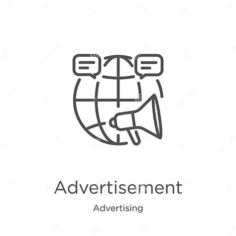 Advertisement Icon Vector From Advertising Collection Thin Line Advertisement Outline Icon