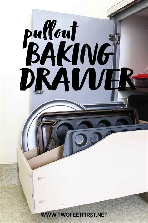 Diy Pull Out Baking Sheet Drawer To Organize Cookie Sheets Cookie