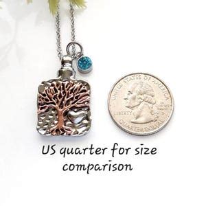 Tree Of Life Urn Necklace Ashes Necklace Tree Of Life Urn Pendant Cremation Jewelry