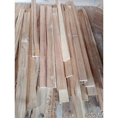 Jual Leslis Kayu Jati Bagus Lebar 35cm Tebal 6mm Panjang 52cm