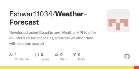 github eshwar11034 weather forecast developed using react js and