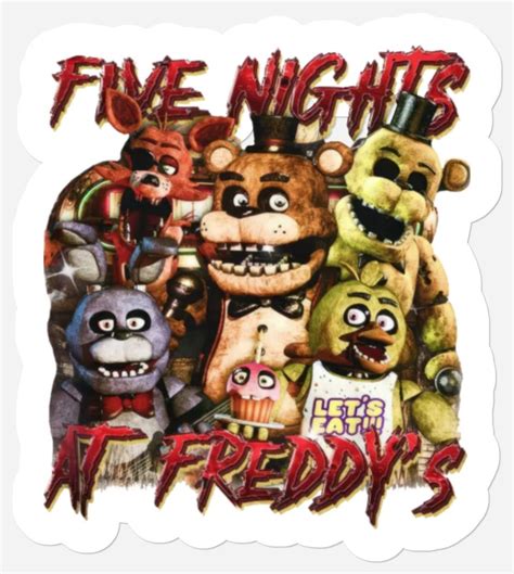 Five At Night Freddys Fnaf Movie Png Stickers