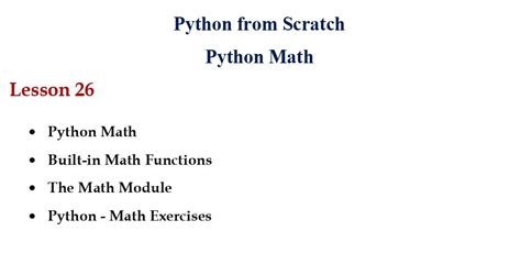 Python Math Session PDF Connect Techs