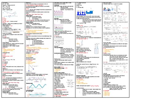 Physics cheat sheet Conversions M 2 cm 2 x100 2 Degrees Radians x π 180 Kmh o 1 ms 1