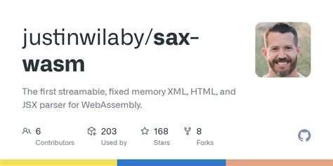 GitHub Justinwilaby Sax Wasm The First Streamable Fixed Memory XML HTML And JSX Parser For
