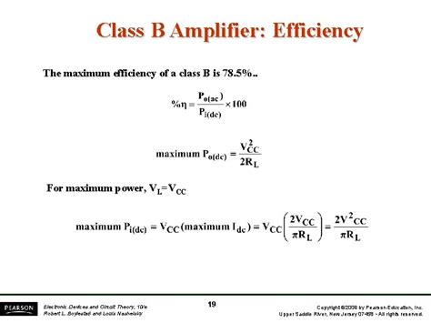 Class Ab Power Amplifier Efficiency Derivation Of E