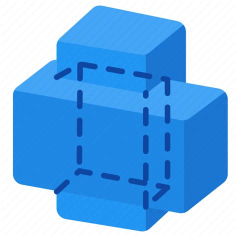 3d Model Intersect Volume Design Geometric Cube Icon Download On Iconfinder