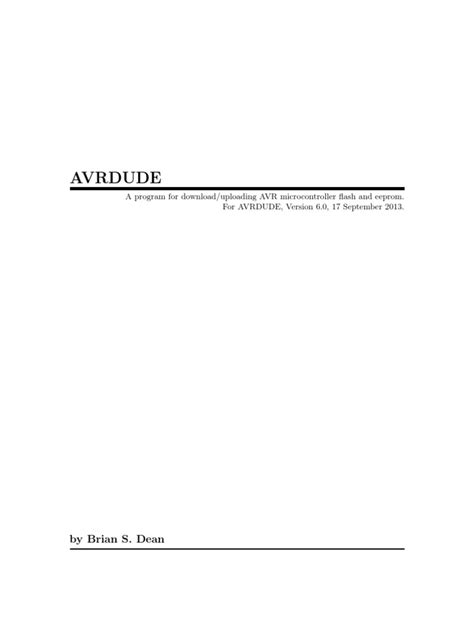 Avrdude Doc 6 0 1 Pdf Office Equipment Computer Engineering