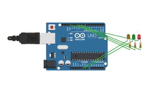 circuit design stop light tinkercad