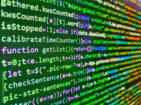 Website Codes On Computer Monitor Server Logs Analysis Technology