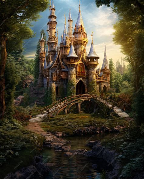 Un Castillo De Cuento De Hadas En El Corazón De Un Juego De Rol De Fantasía Del País De Las
