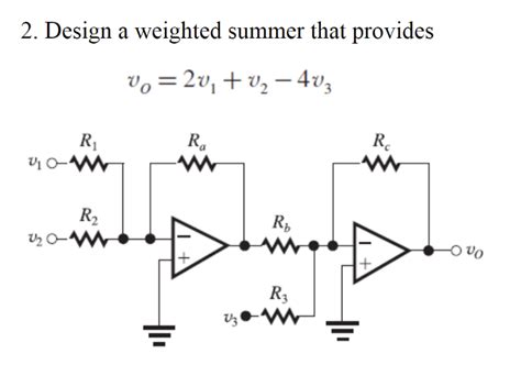 Solved 2 Design A Weighted Summer That Provides